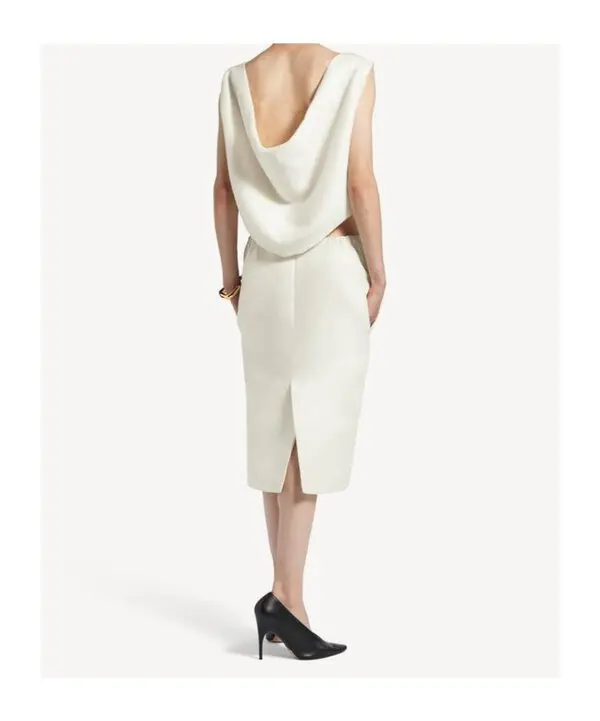 Balenciaga Sleeveless Boatneck Dress With Bow Detail And Cut-outs