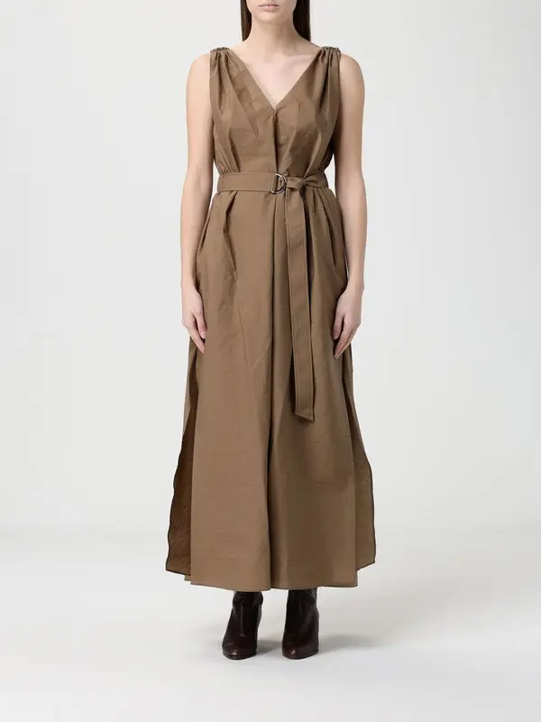 Brunello Cucinelli Belted Midi Dress - No