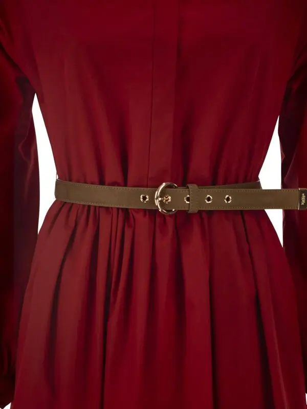 Max Mara Belted Shirt Dress - Red