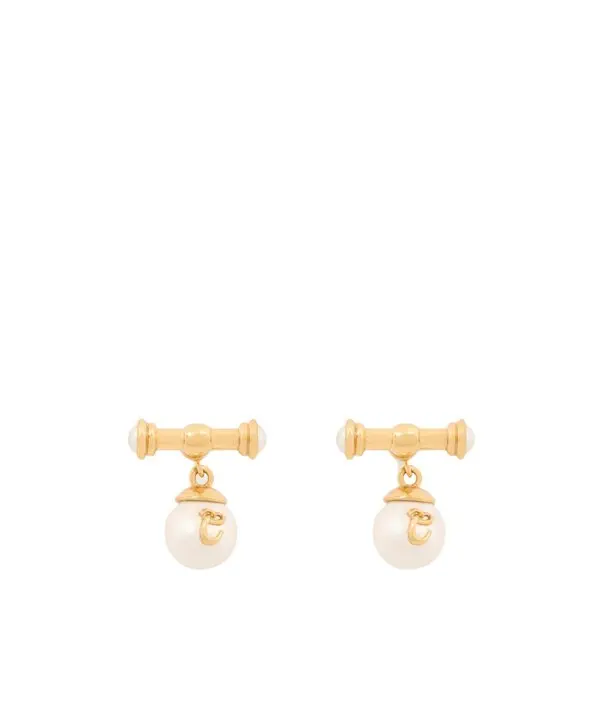 Chloé Pearl Drop Earrings - Yellow