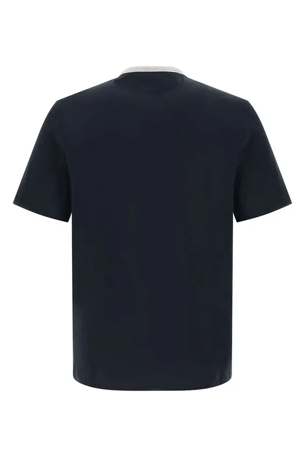 Brunello Cucinelli Graphic Printed Crewneck T-shirt - Blue