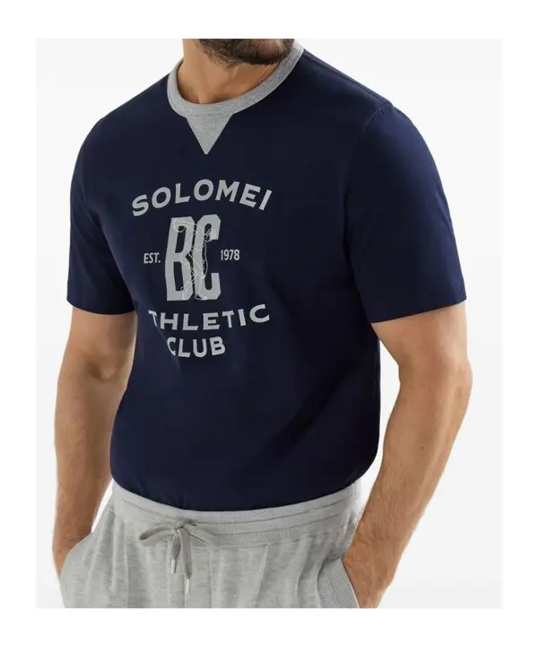 Brunello Cucinelli Graphic Printed Crewneck T-shirt - Blue