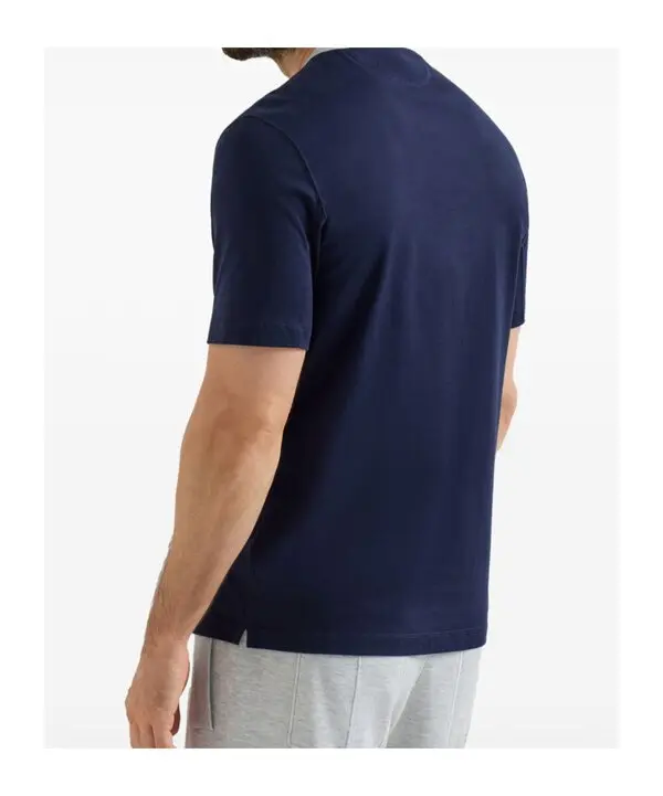 Brunello Cucinelli Graphic Printed Crewneck T-shirt - Blue