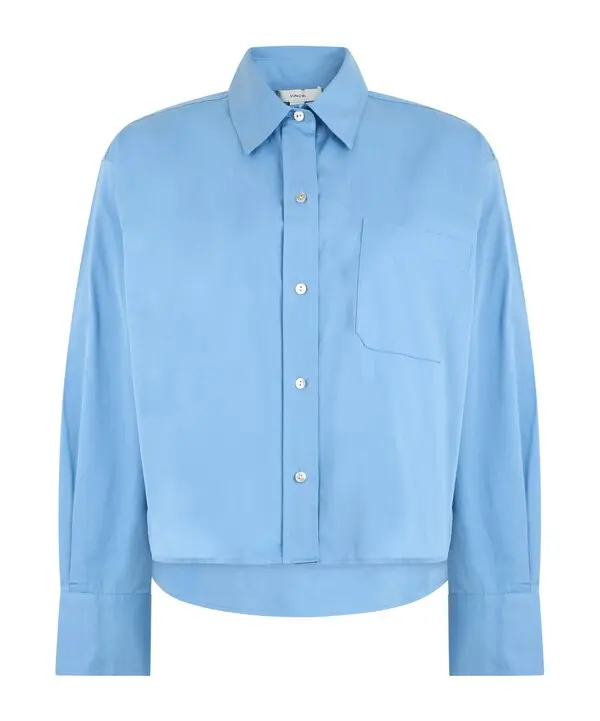 Vince Cropped Long-sleeve Shirt