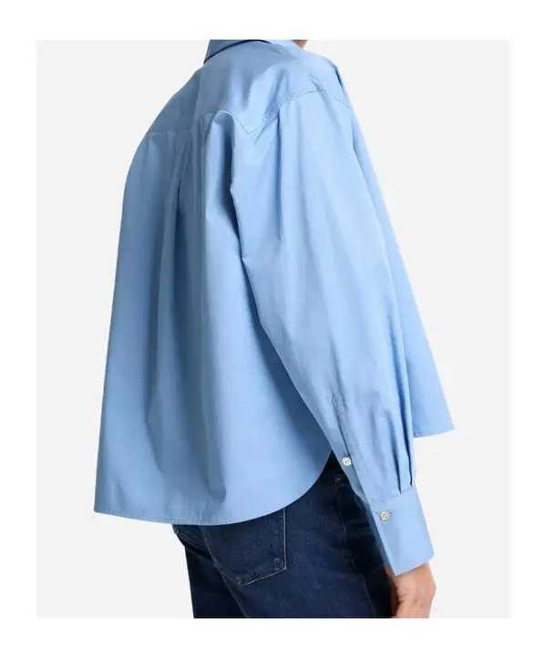 Vince Cropped Long-sleeve Shirt