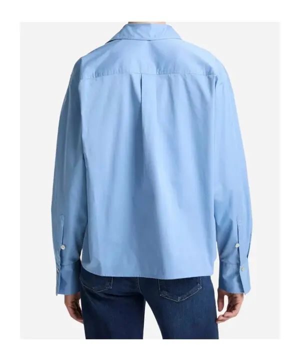 Vince Cropped Long-sleeve Shirt