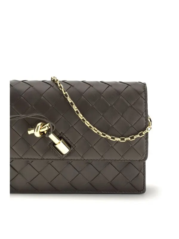 Bottega Veneta Andiamo Pouch On Chain - Black