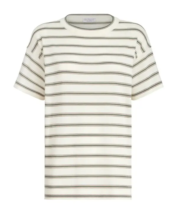 Brunello Cucinelli Striped T-shirt - Panama