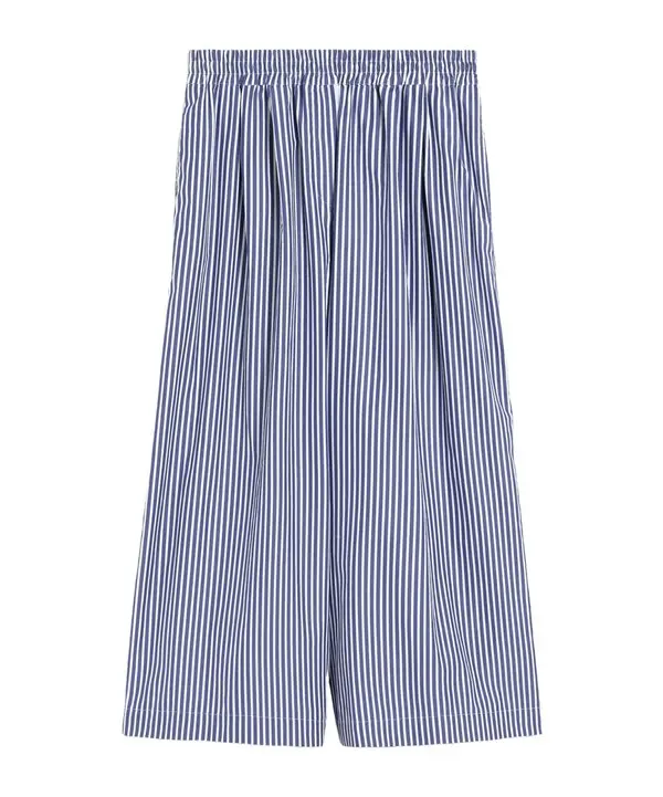 Max Mara Cropped Striped Trousers - Blue