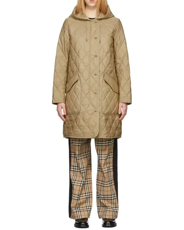 Burberry Diamond Quilted Hooded Coat