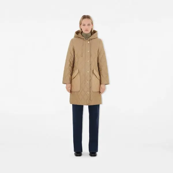 Burberry Diamond Quilted Hooded Coat