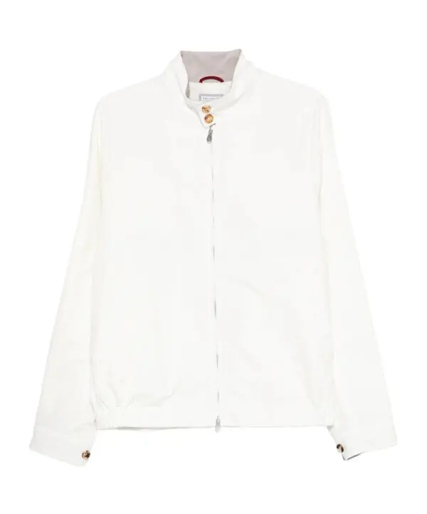 Brunello Cucinelli Water-resistant Gabardine Jacket - White