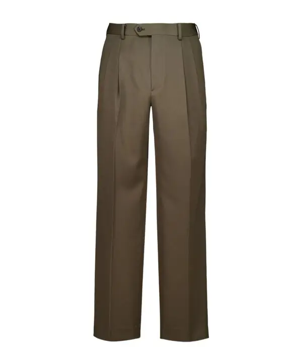 Auralee Tailored Pleated Trousers - Green
