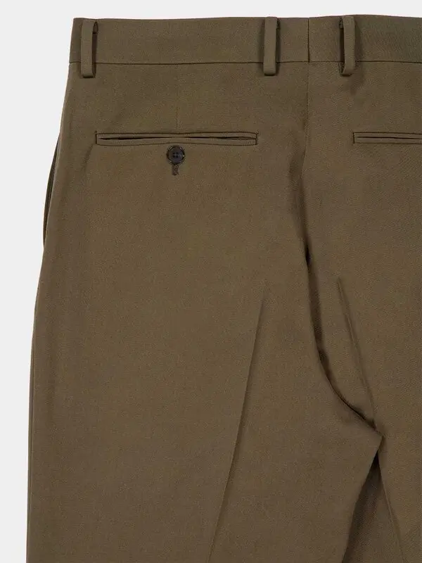Auralee Tailored Pleated Trousers - Green