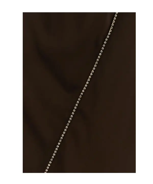 JIL SANDER Embellished Sleeveless Dress - Chocolate