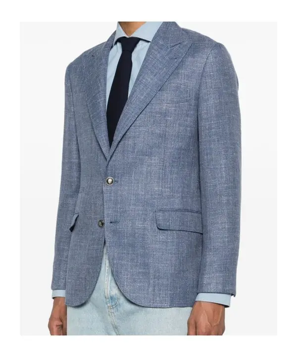 Brunello Cucinelli Single-breasted Jacket - Blue