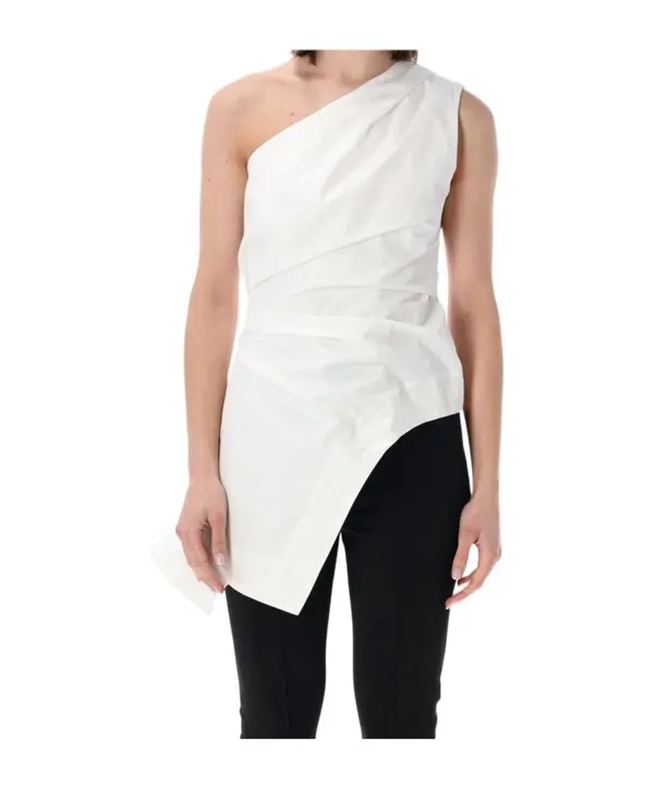 RÓHE One-shoulder Asymmetrical Top - White