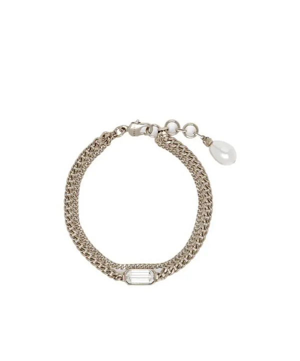 Alexander McQueen Skull Embellished Bracelet - Pale Gold