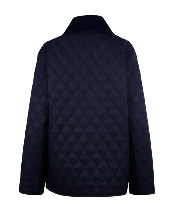 Burberry Quilted Jacket With Snap Closure - Blue