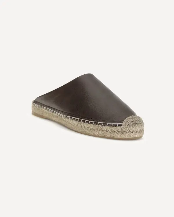Brunello Cucinelli Round Toe Woven Espadrille Slides