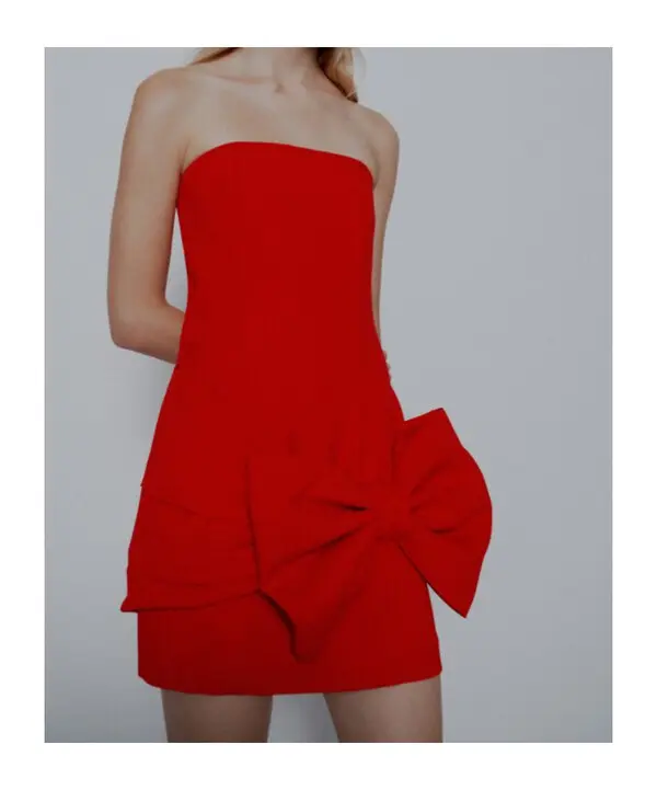 Marella Bow-detail Envers Satin Bustier Dress