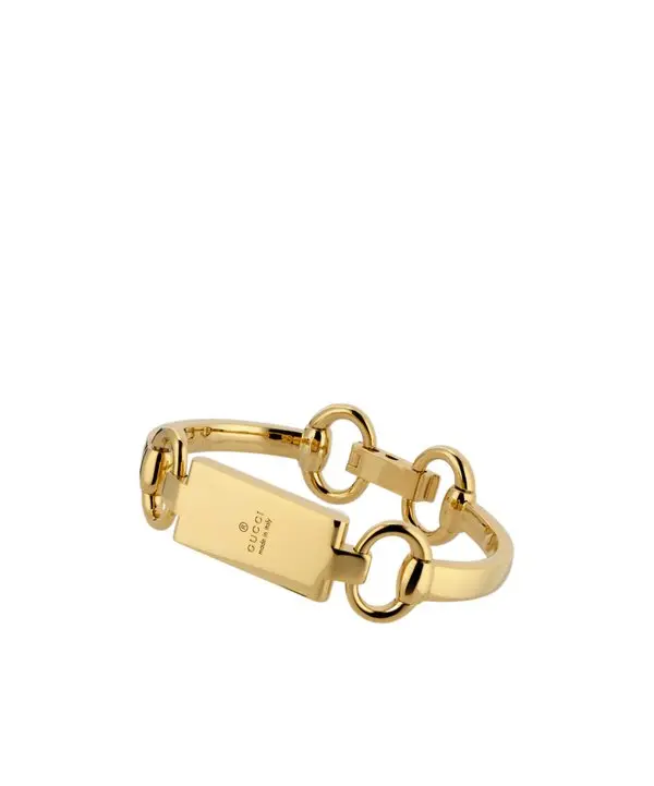 Gucci Horsebit Motif Bangle Bracelet - Golden