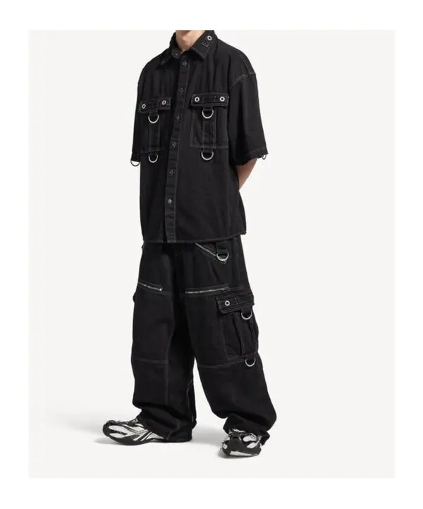Balenciaga D-ring Cargo Shirt In Lightweight - Black