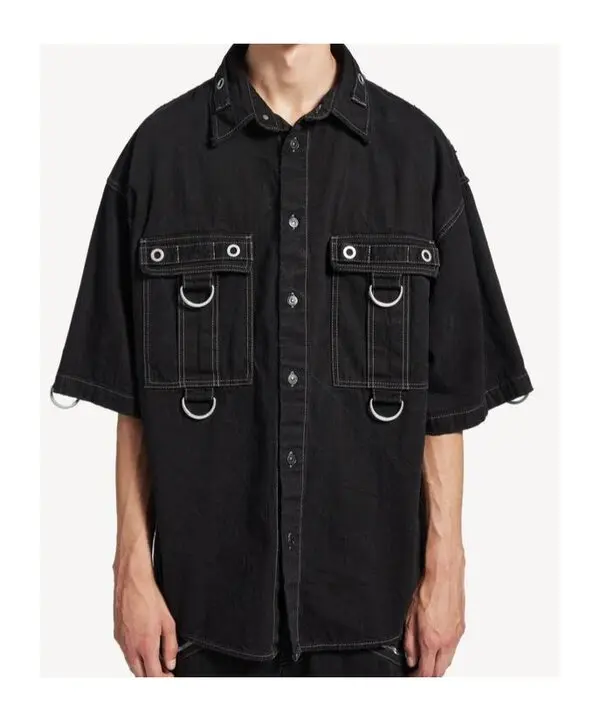 Balenciaga D-ring Cargo Shirt In Lightweight - Black