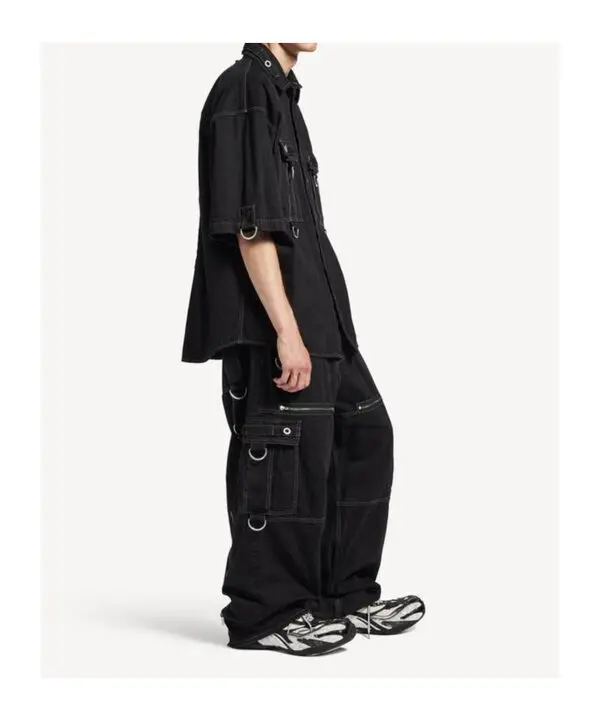 Balenciaga D-ring Cargo Shirt In Lightweight - Black
