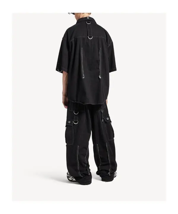 Balenciaga D-ring Cargo Shirt In Lightweight - Black