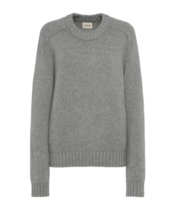 Khaite Mae Cashmere Crewneck Sweater - Gray