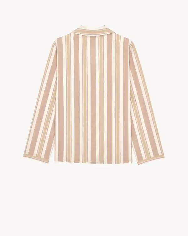 Saint Laurent Striped Button-up Pajama Top