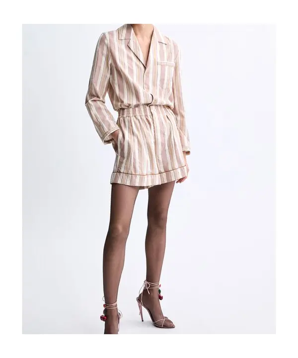 Saint Laurent Striped Button-up Pajama Top