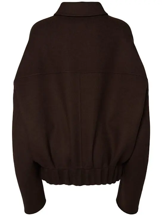 Khaite Odin Wool Knit Zip Up Jacket - Black