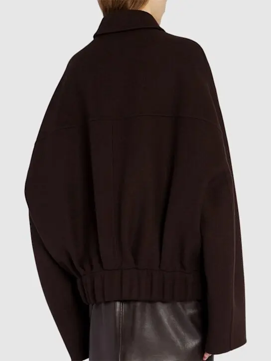 Khaite Odin Wool Knit Zip Up Jacket - Black