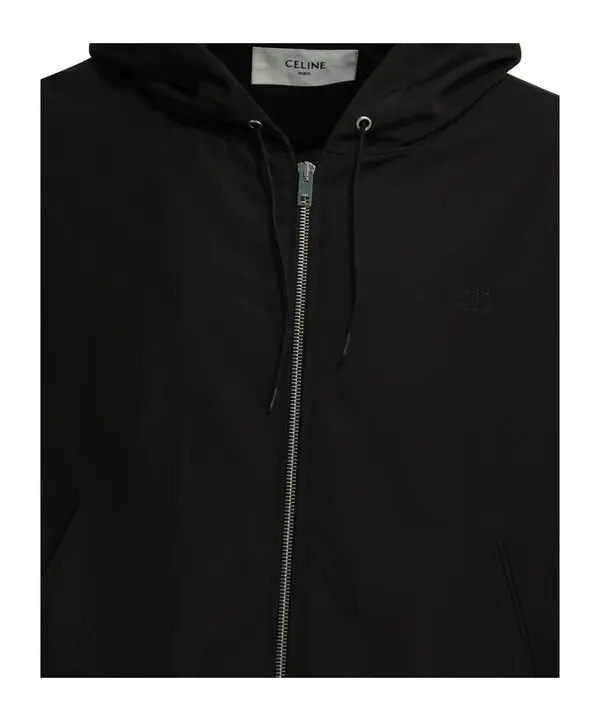 Celine Windbreaker In Nylon - Black