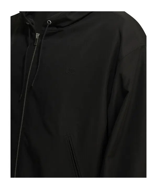 Celine Windbreaker In Nylon - Black