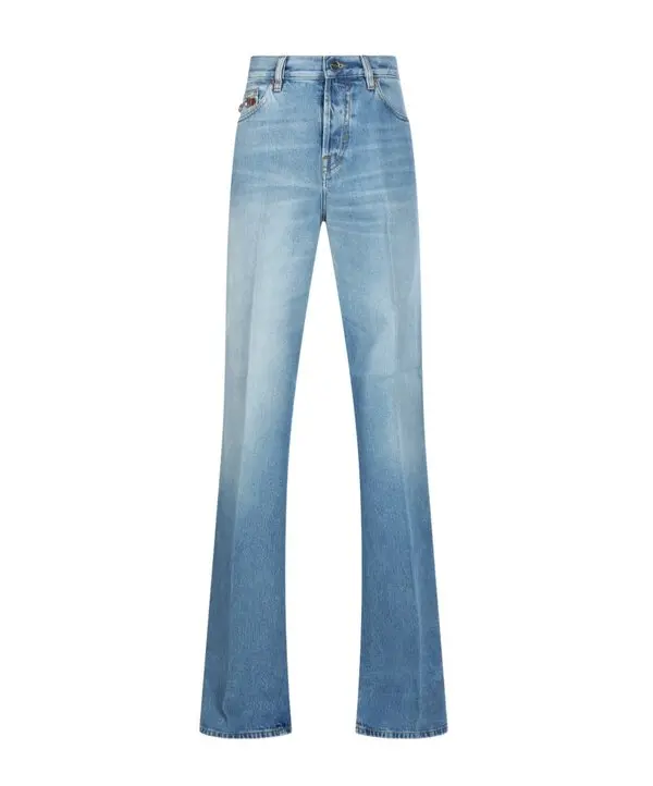 Gucci Flared Bleached Denim Jeans