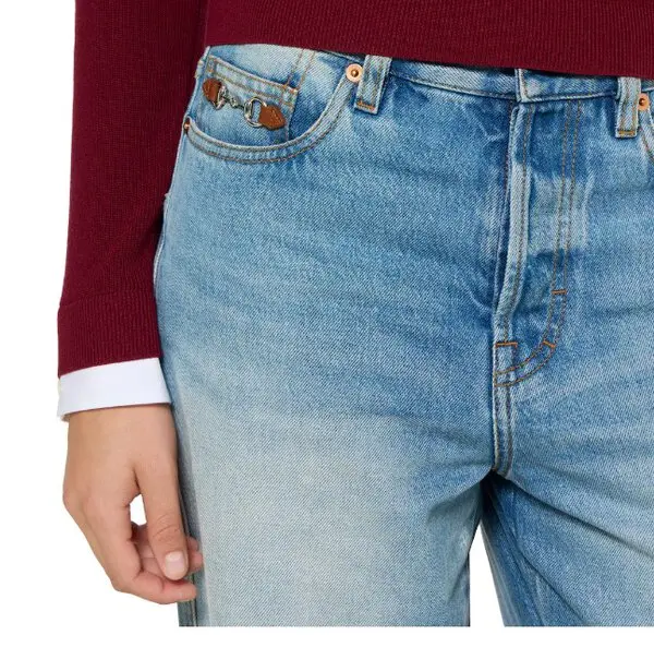 Gucci Flared Bleached Denim Jeans