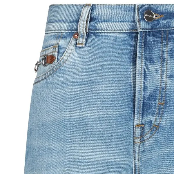 Gucci Flared Bleached Denim Jeans