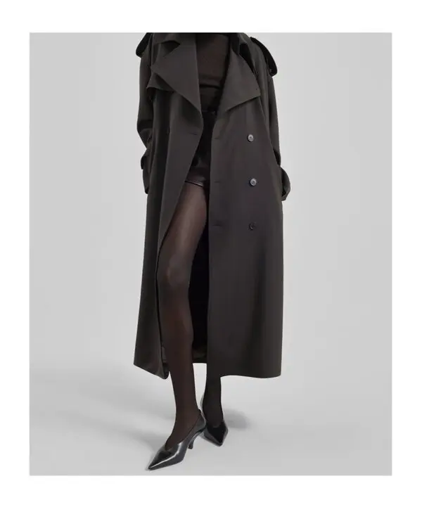 THE FRANKIE SHOP Dursley Tailored Trench Coat - Brown