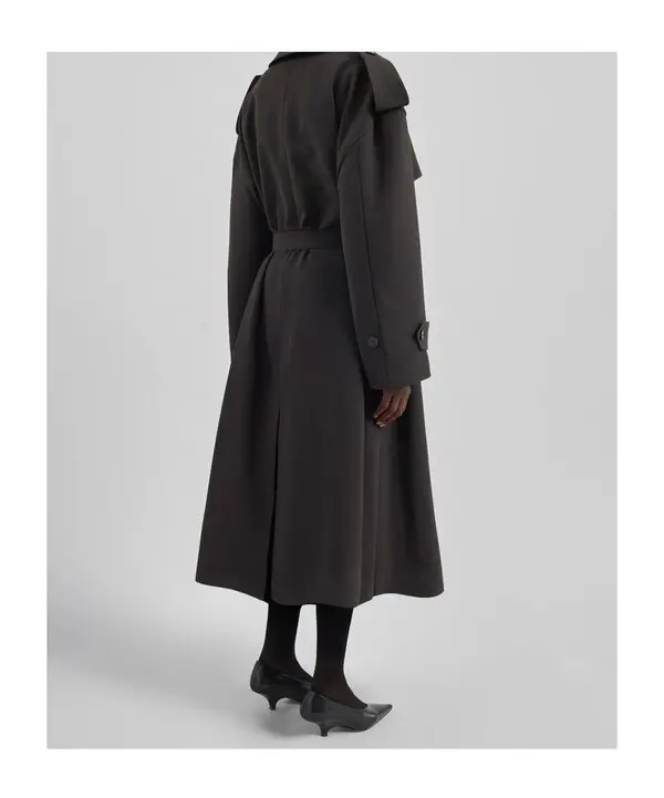 THE FRANKIE SHOP Dursley Tailored Trench Coat - Brown