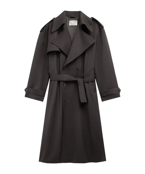 THE FRANKIE SHOP Dursley Tailored Trench Coat - Brown