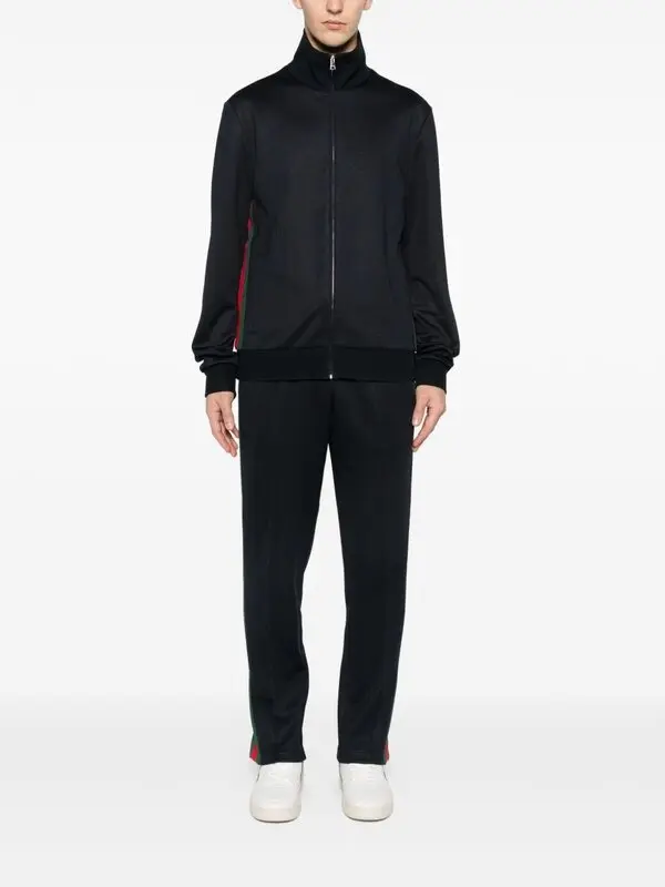 Gucci Zip-up Technical Jersey Jacket - Dark Blue