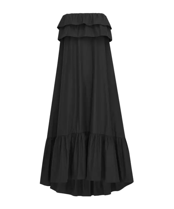 Saint Laurent Ruched Bustier Maxi Dress