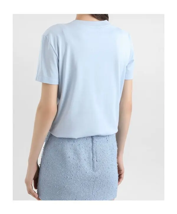 Dolce & Gabbana Logo Embroidered T-shirt - Blue