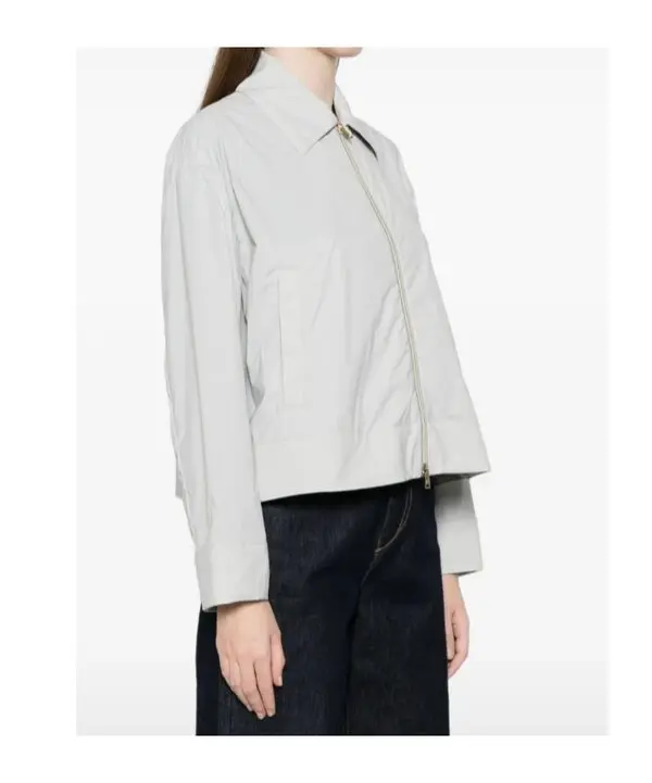 Herno Zip-up Collared Jacket - White
