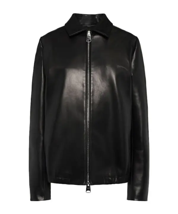Khaite Jackson Zip-up Leather Jacket - Black