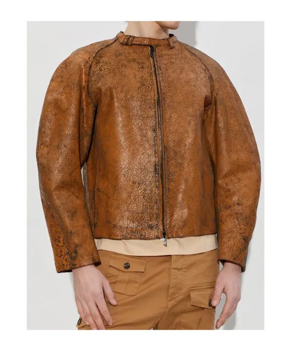 DIESEL® L-nuri Zip-fastening Leather Jacket