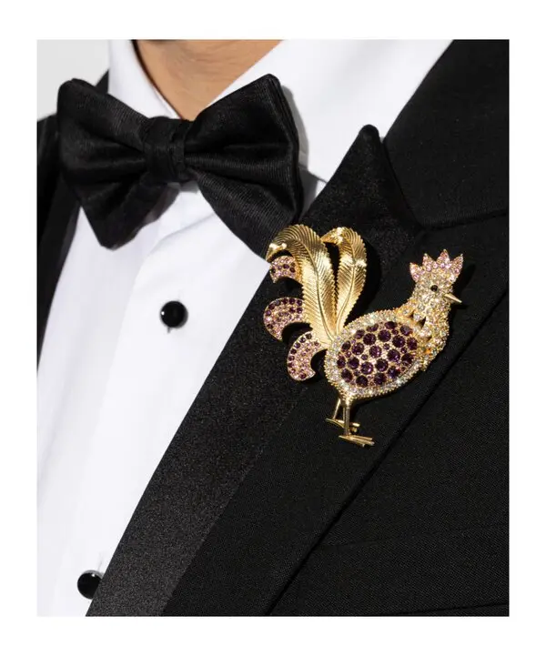 Dolce & Gabbana Embellished Rooster Brooch
